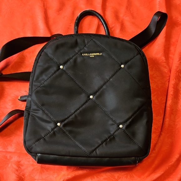 Karl Lagerfeld | Bags | Karl Lagerfeld Black Quilted Quincy Backpack ...